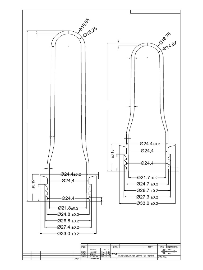 12gm TST 17.9gm TST: Do Not Scale The Drawing | PDF