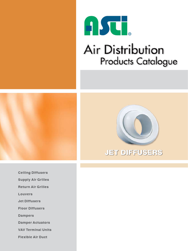 05 ASLI Jet Diffusers Set | PDF | Duct (Flow) | Mechanical Engineering