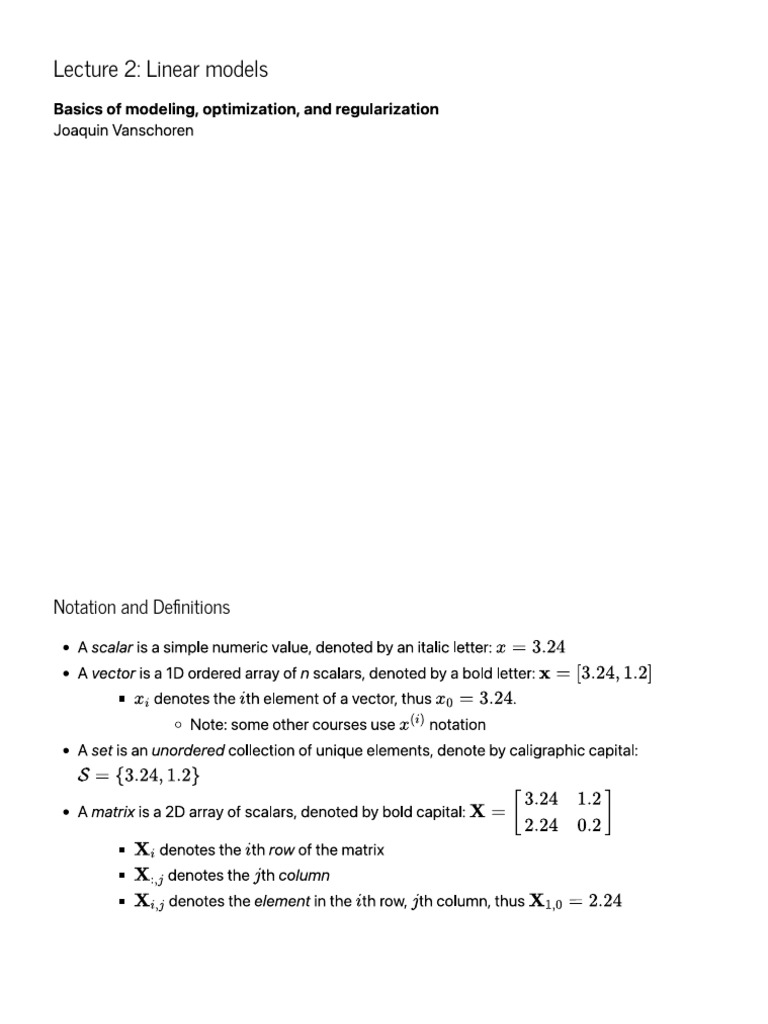 02 - Linear Models | PDF