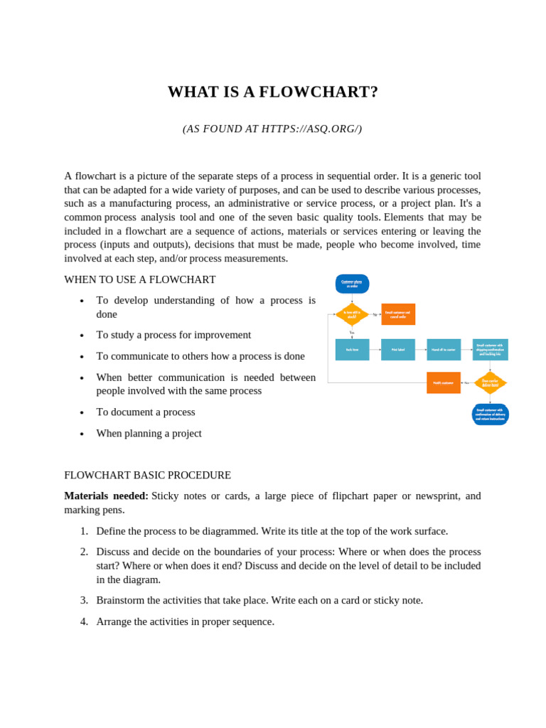 What Is A Flowchart 1 | PDF