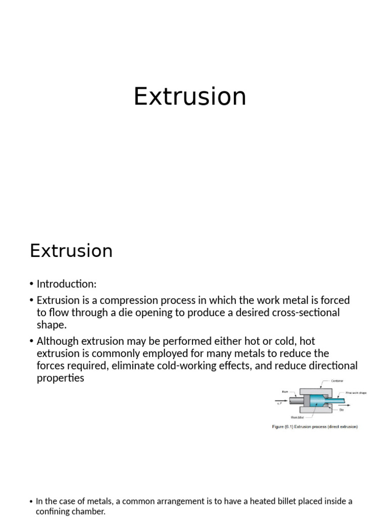 Understanding Metal Extrusion Processes | PDF | Extrusion | Applied And ...