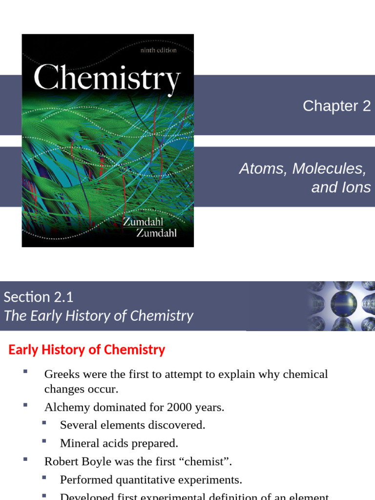 Chapter 2 - Atoms - Molecules - and Ions | PDF | Ion | Atoms