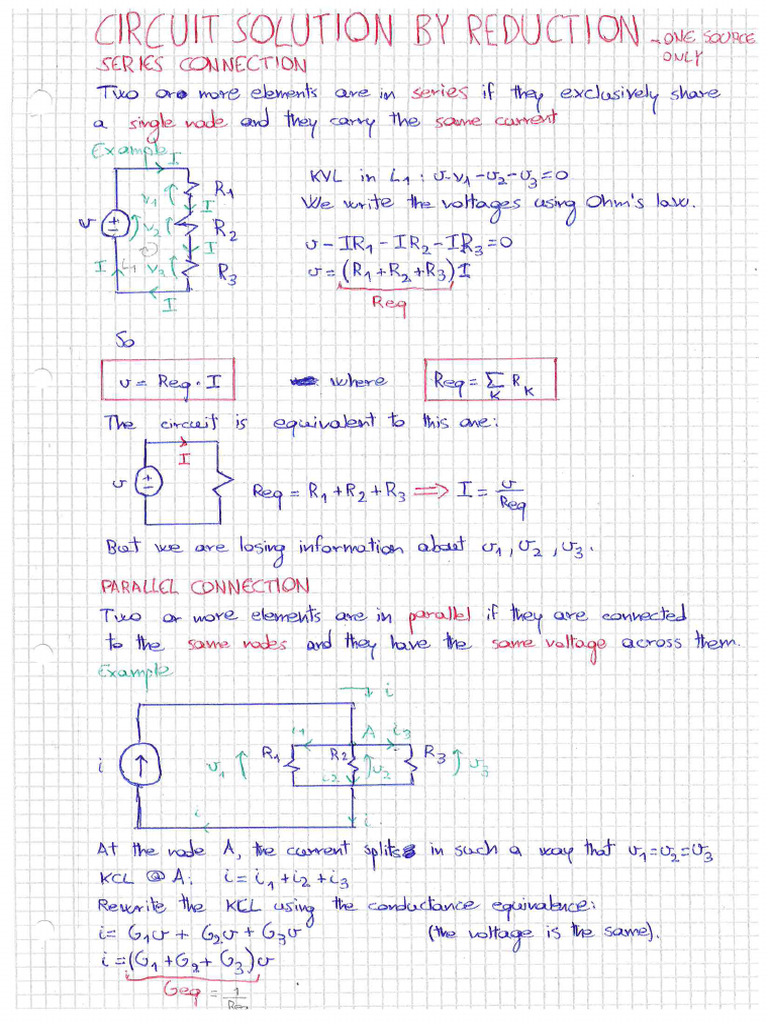 Circuit Solution by Reduction | PDF