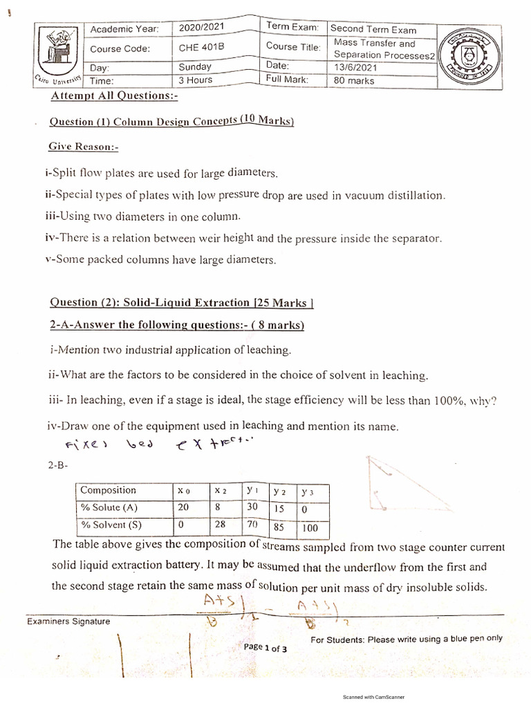 Second Term 2021 Exams-1 | PDF