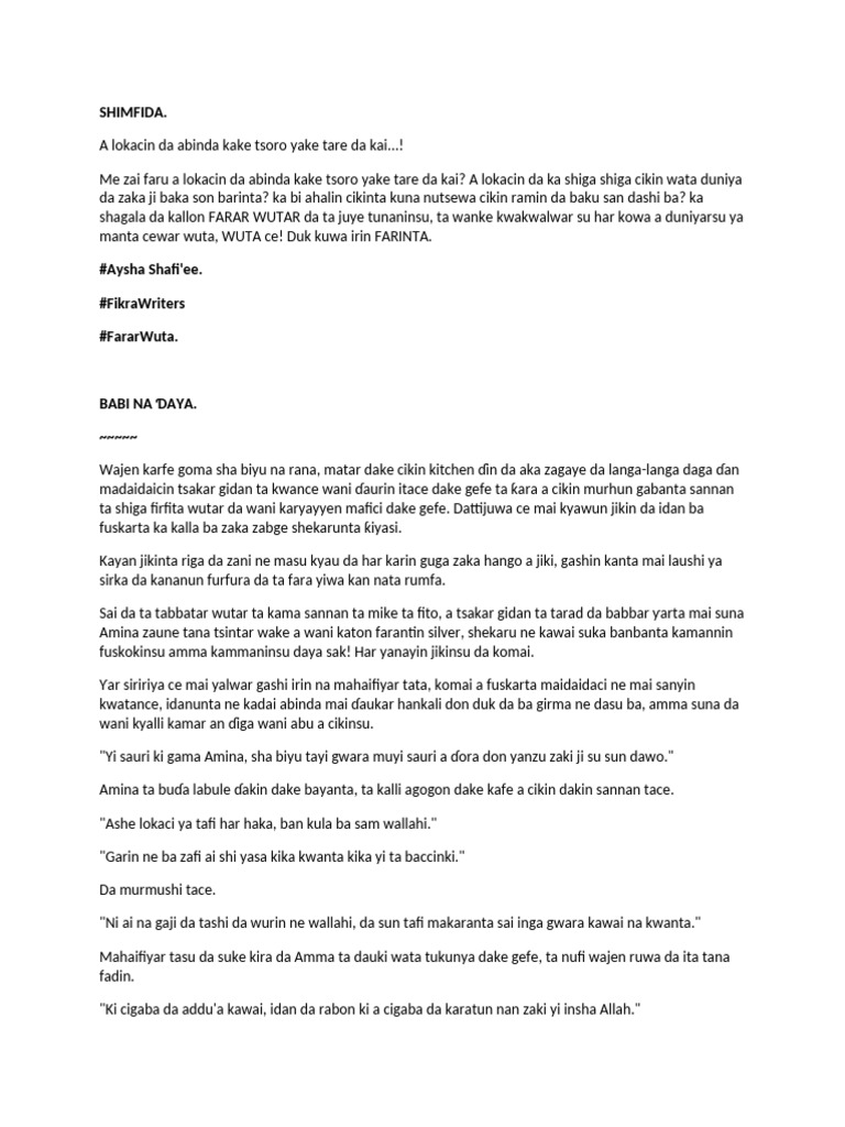 Farar Wuta 1 Complete. | PDF