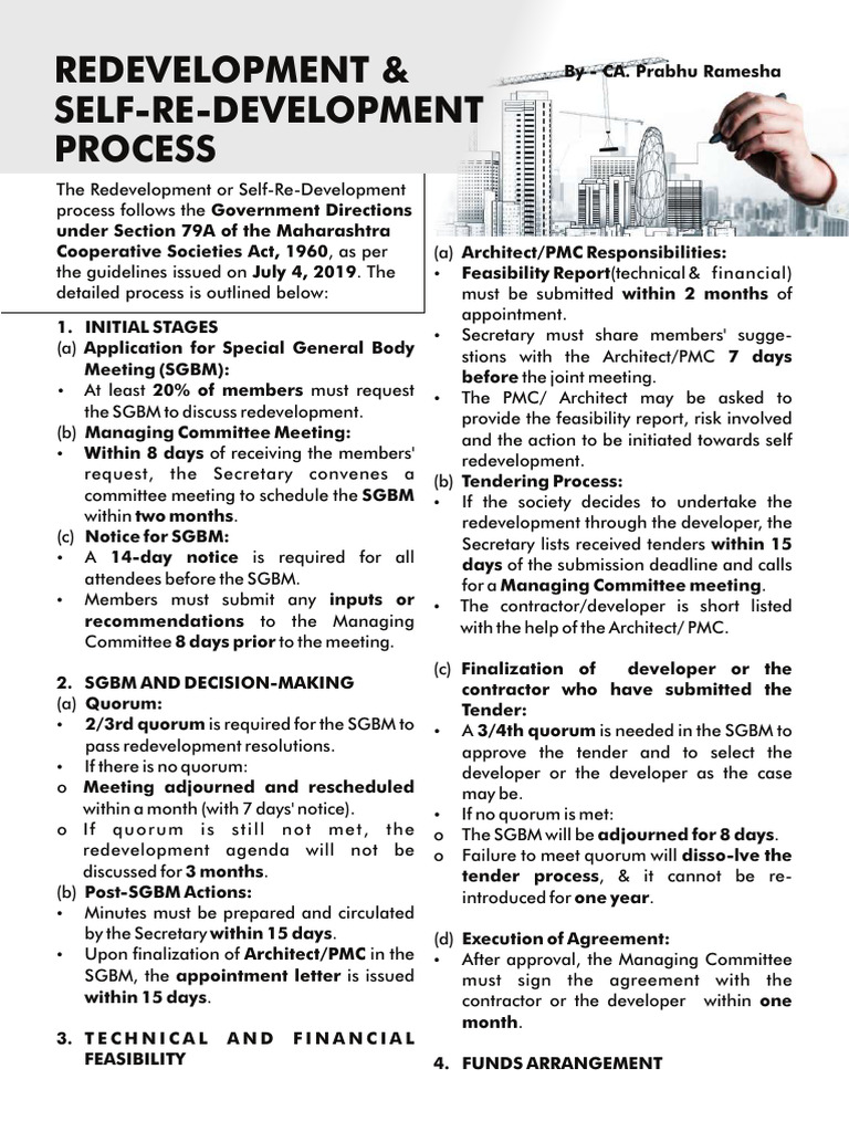 Article - REDEVELOPMENT & SELF-RE-DEVELOPMENT PROCESS | PDF