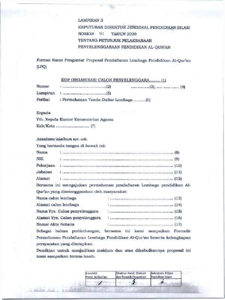 Format Pengajuan Baru Dan Peranjangan Ijop Lpq. | PDF