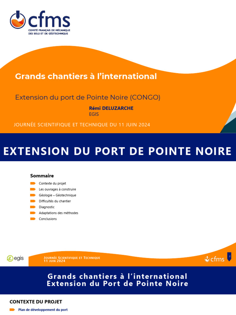 Extension du Port de Pointe Noire : défis et solutions | PDF