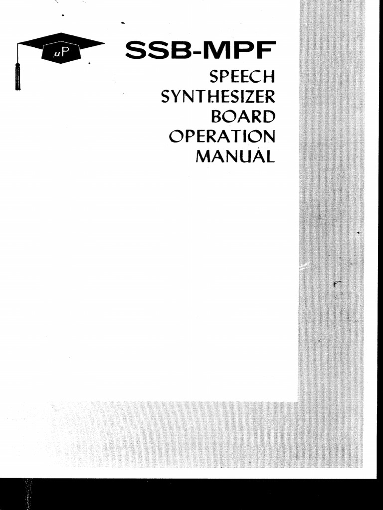 MPF 1 Speech Synthesizer | PDF