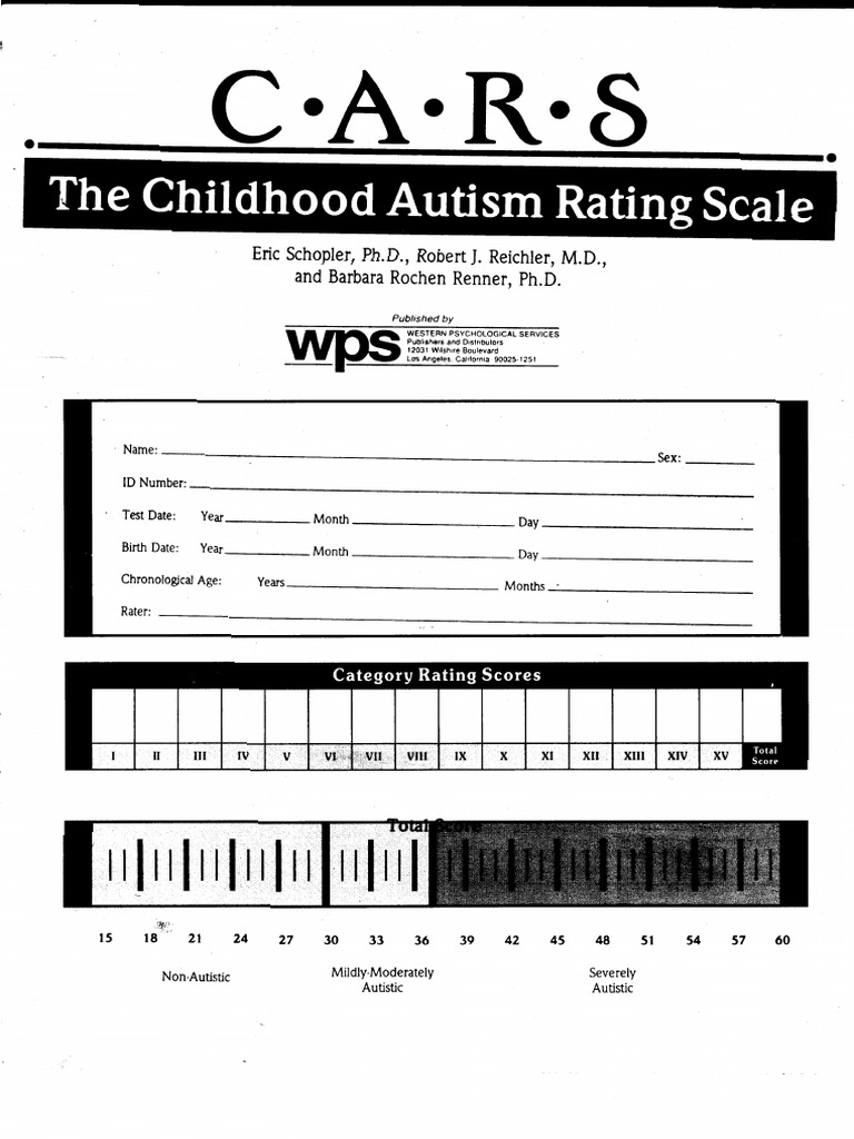 CARS The Childhood Autism Rating Scale | PDF | Nonverbal Communication ...