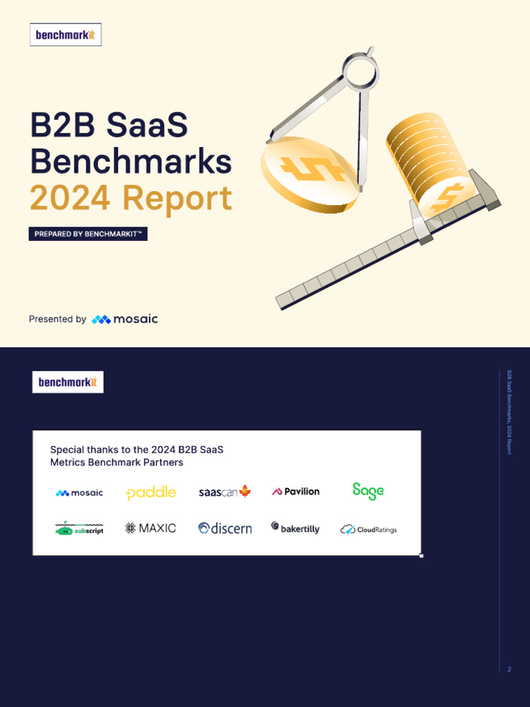 B2B SaaS Benchmarks 2024 Report | PDF | Benchmarking | Gross Margin
