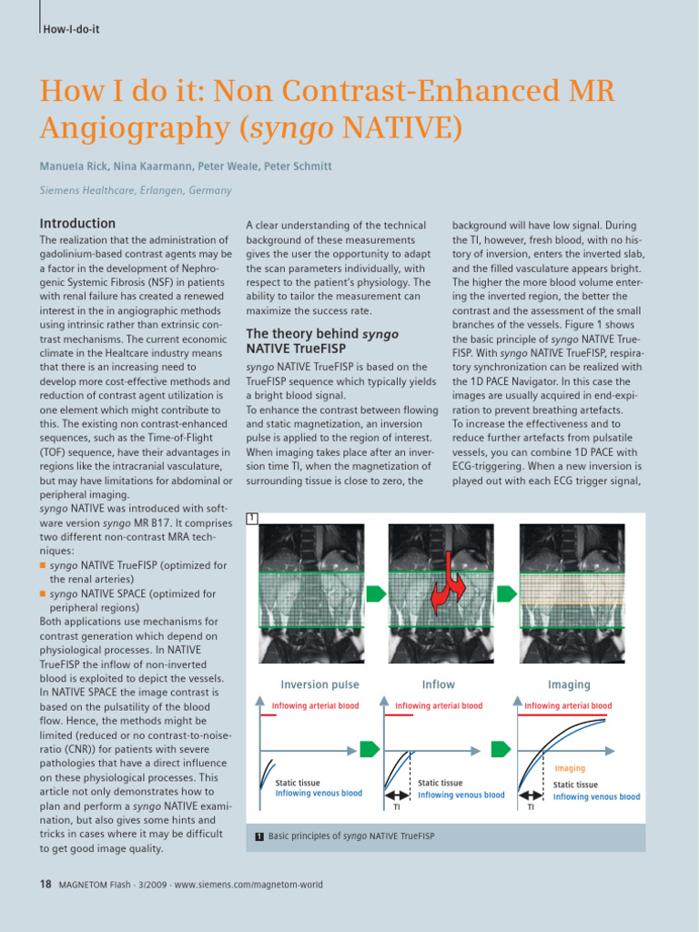 Non Contrast-Enhanced MR Angiography-00012410 | PDF | Cardiovascular ...