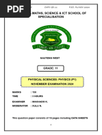 GP Maths Grade 11 ATP 2025 | PDF