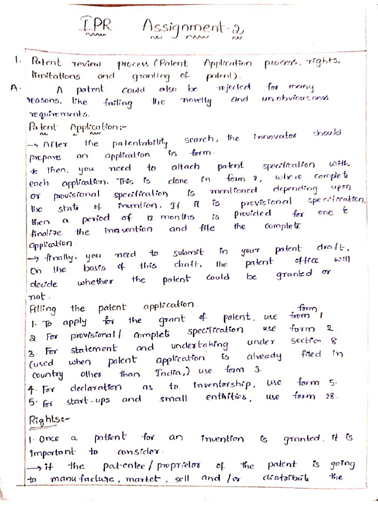 Ipr Assignment - 2 | PDF