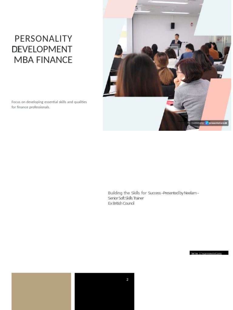 Personality Development For MBA Finance Students (Autosaved) | PDF ...
