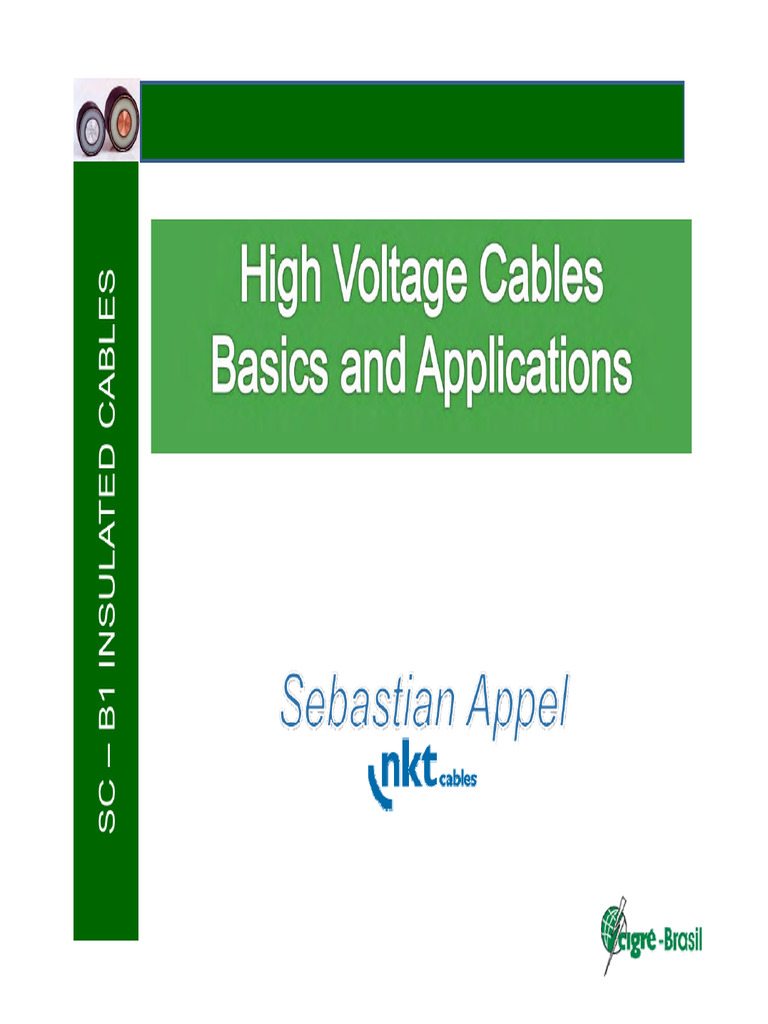 High Voltage Cables Basics and Applications - Appel | PDF | Insulator (Electricity) | Electric ...
