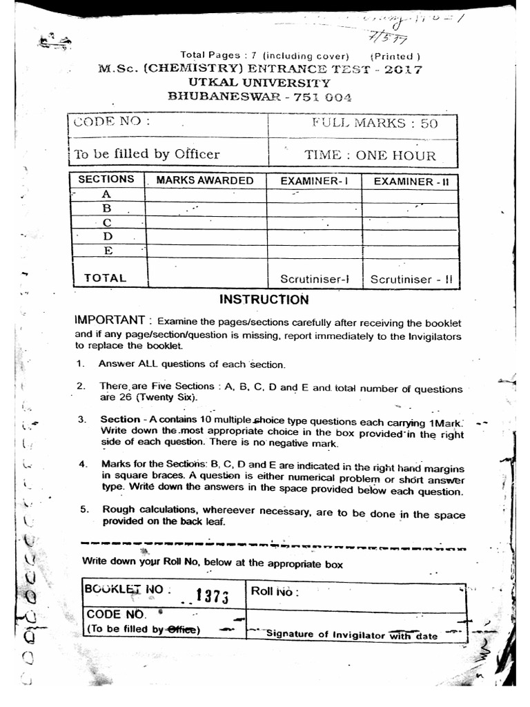 Utkal PG Entrance | PDF