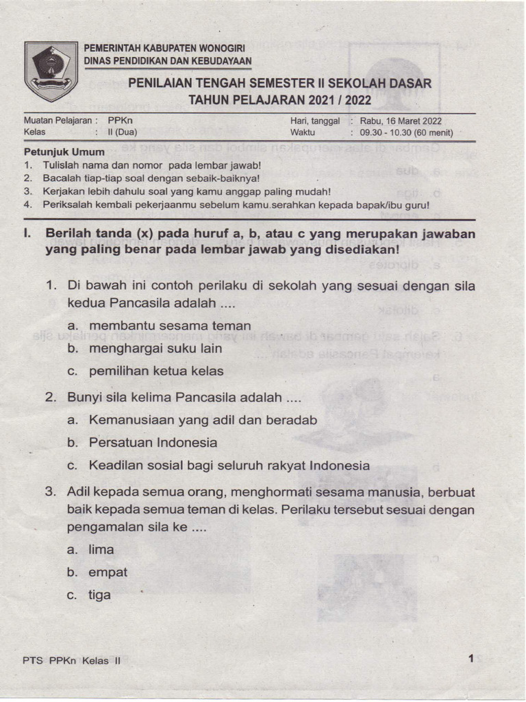 PTS Ii - KLS 2 - 2021-2022 - PPKN | PDF