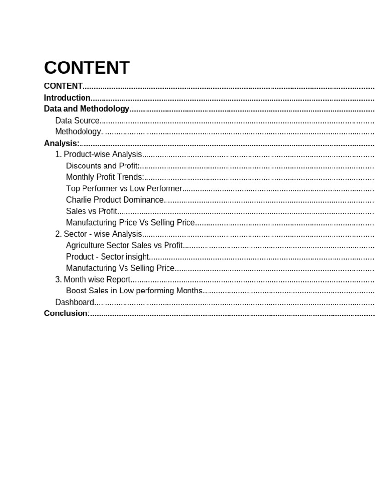 Analysis Case Study Final1 | PDF | Performance Indicator | Pricing