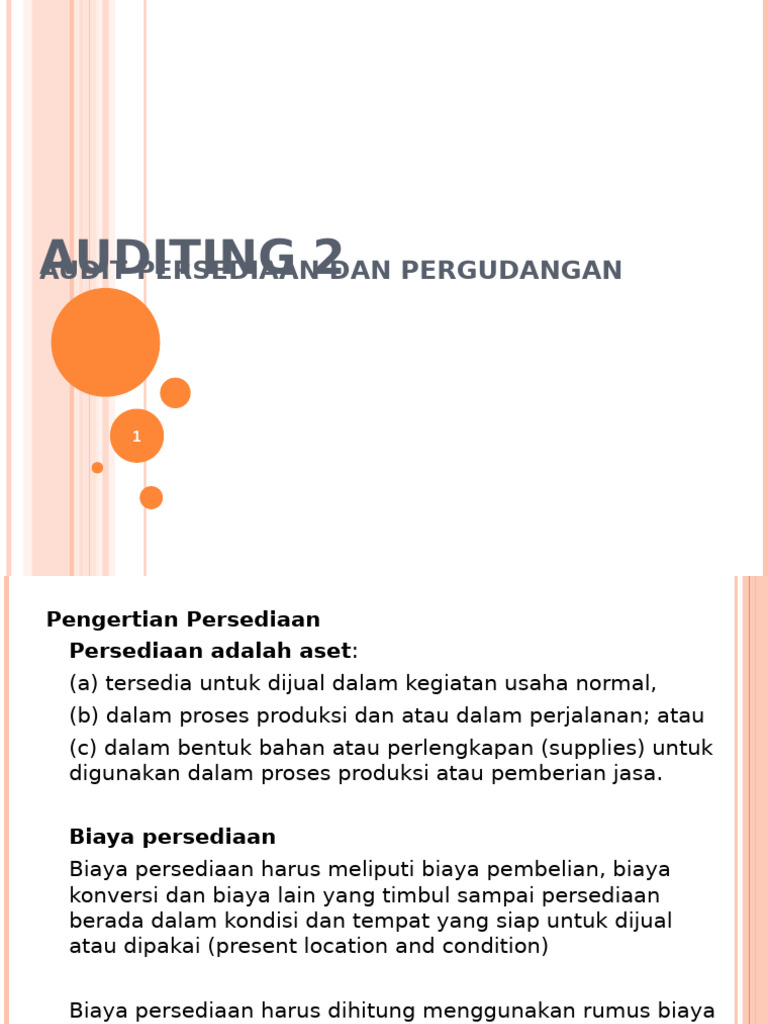 Auditing 2 - Audit Persediaan 250424 | PDF