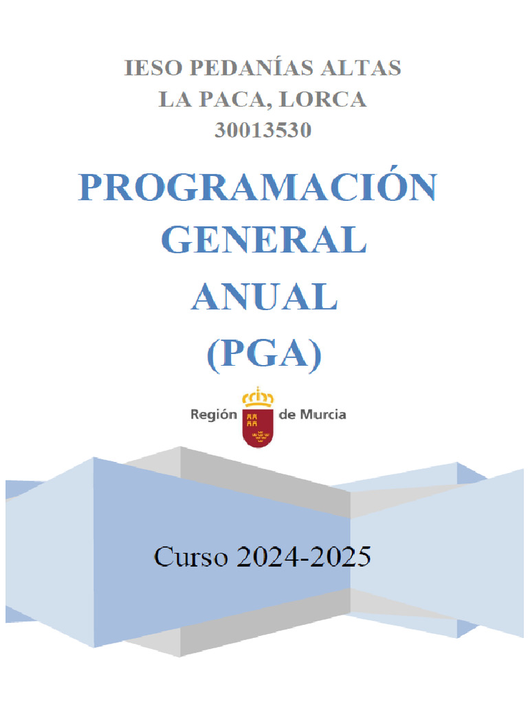 PGA IESO Pedanías Altas 24-25 | PDF | Plan de estudios | Maestros