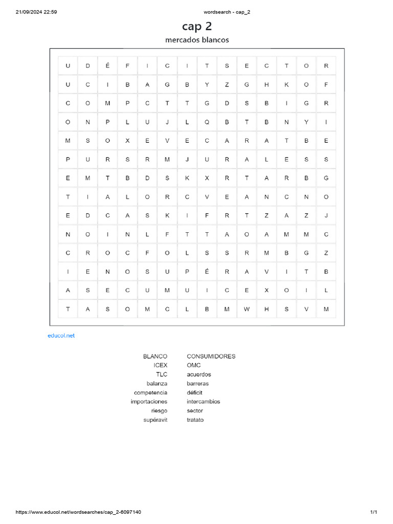 Mots Cachés - Cap - 2 | PDF