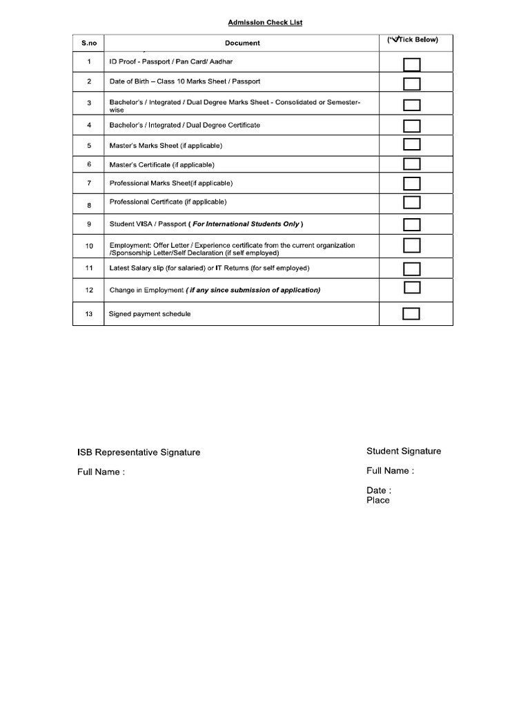 Annexure 1 Check List For Registration Process | PDF
