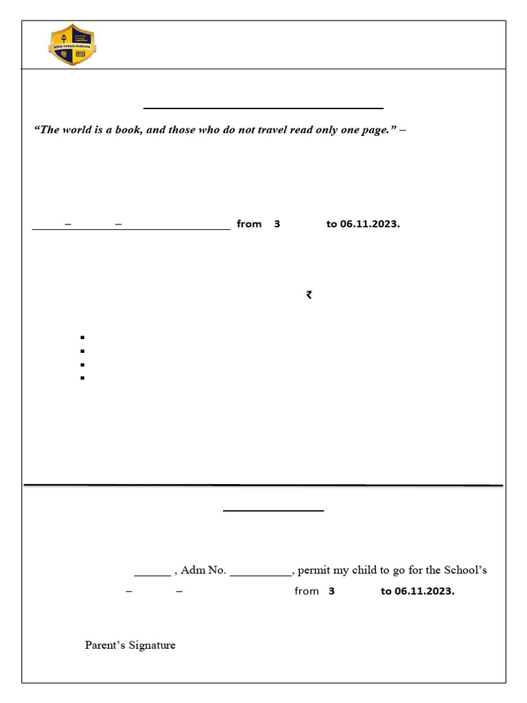 Manali Tour Consent Form-1 | PDF
