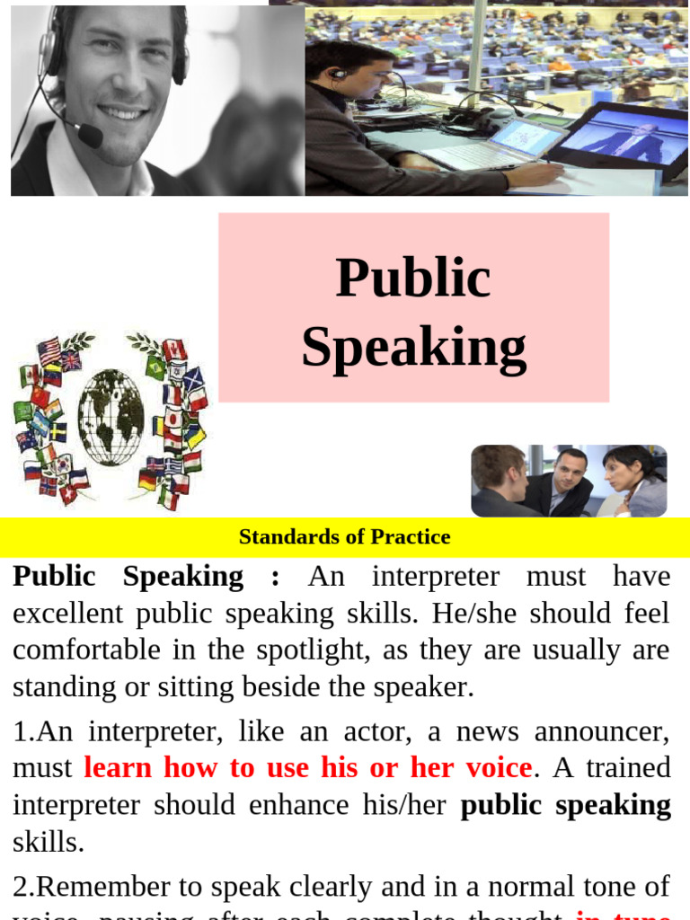 Essential Public Speaking Skills for Interpreters | PDF | Language ...