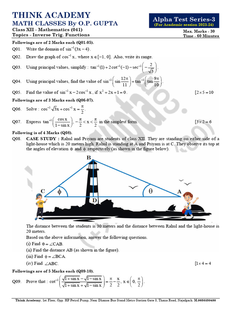 ATS-3-Inverse Trigo Functions | PDF | Mathematical Relations ...