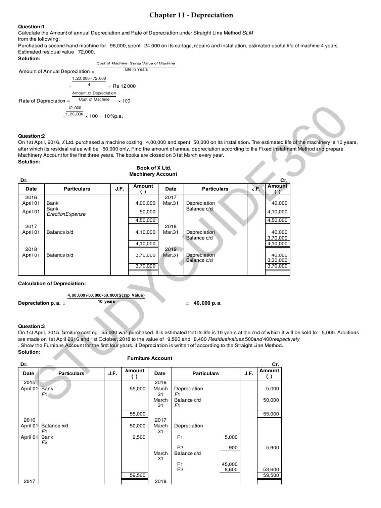 Chapter 11 - Depreciation | PDF | Depreciation | Book Value