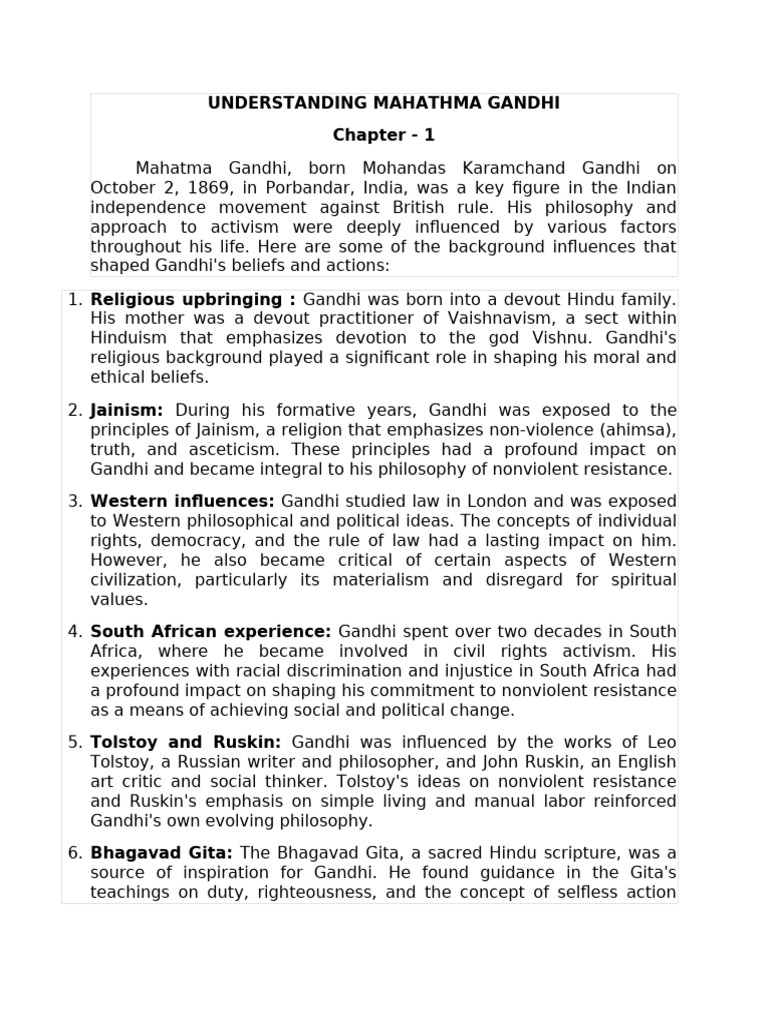 Understanding Gandhi | PDF | Mahatma Gandhi | Nonviolence
