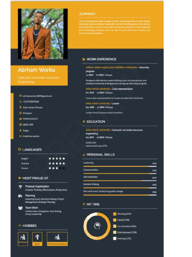 Editable CV Template | PDF