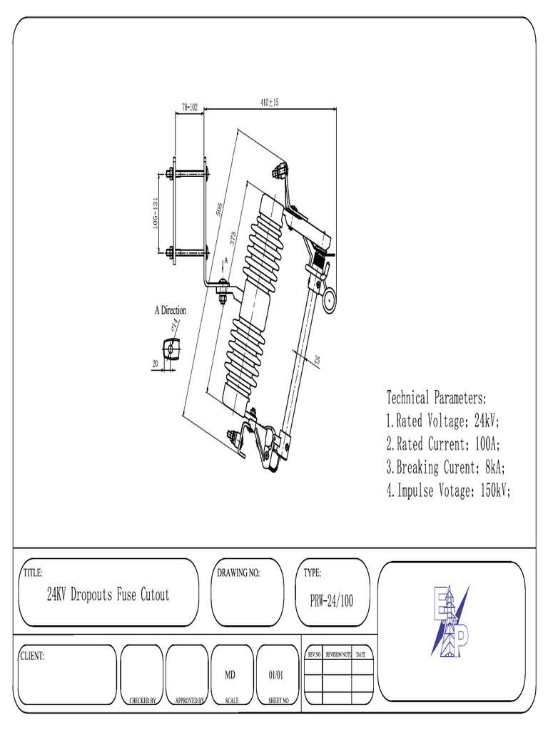 24KV and 36KV Fuse Cutout Specifications | PDF | Fuse (Electrical ...