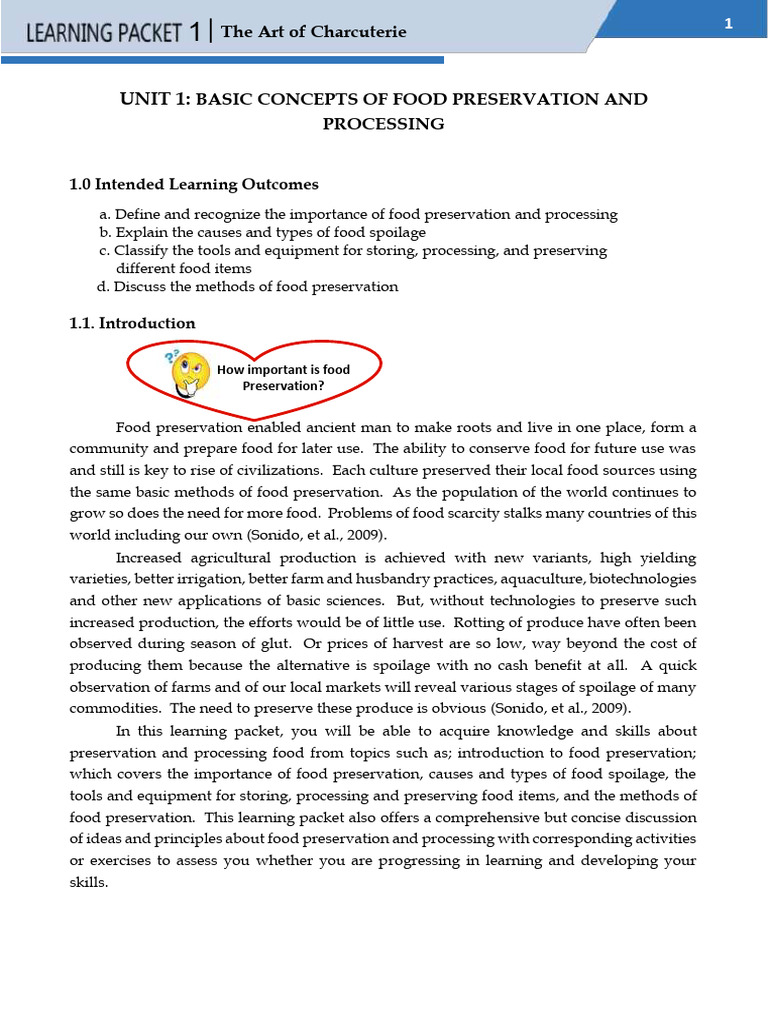 Food Preservation Basics and Importance | PDF | Food Preservation ...