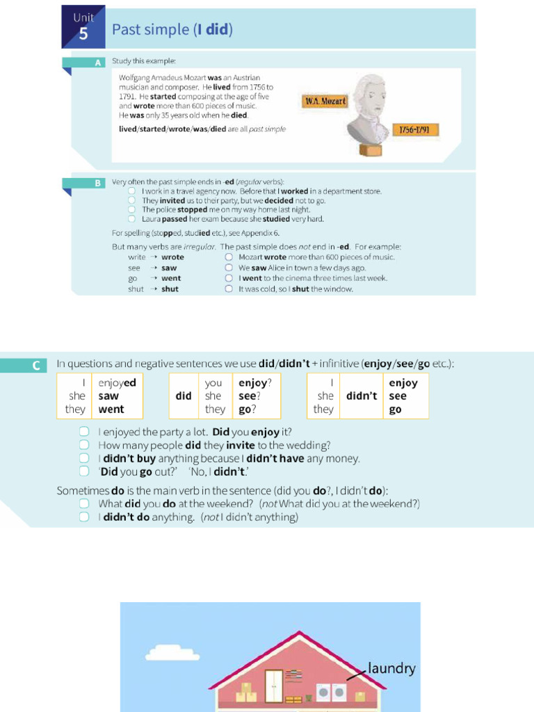 Simple Past-House | PDF
