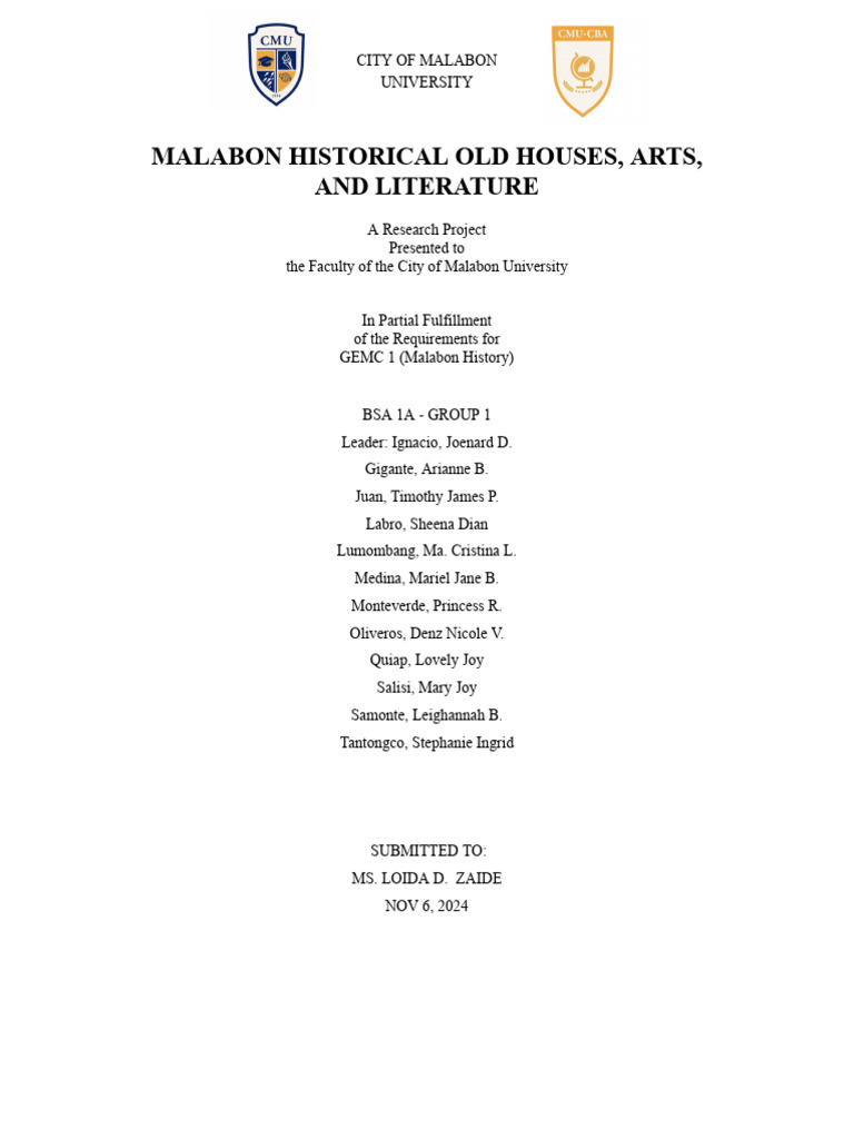 Malabon's Heritage Houses Overview | PDF | Philippines