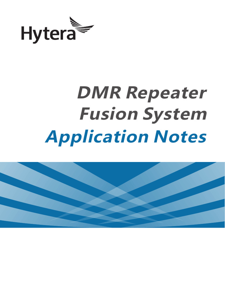 DMR Repeater - Fusion System - Application Notes - R1.0 I | PDF ...