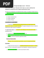 Key Traits and Skills of Entrepreneurs | PDF | Entrepreneurship | Goal