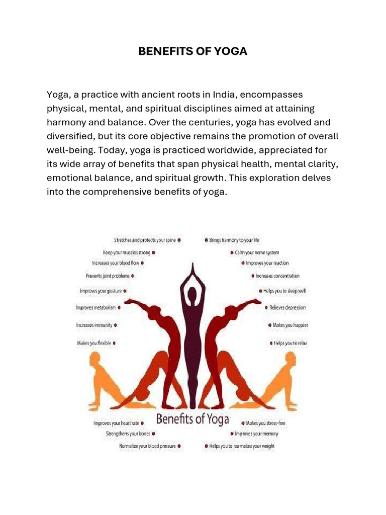 Benefits of Yoga | PDF | Yoga | Asana