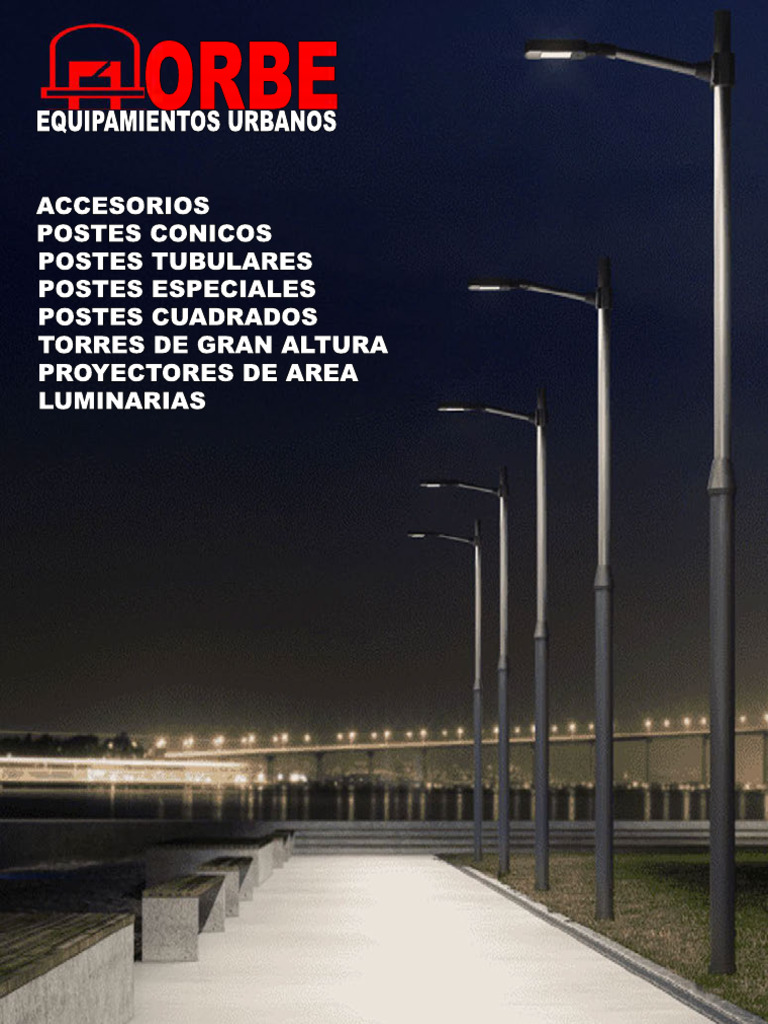 Catálogo de Postes Urbanos Orbe | PDF