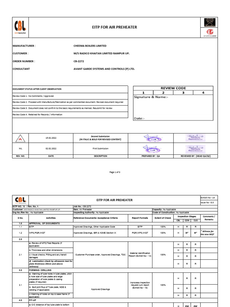 Eitp 16 - Air Pre-Heater | PDF | Welding | Construction