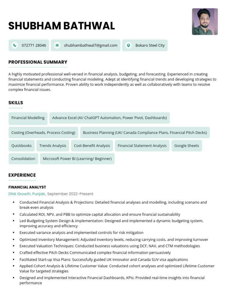 SHUBHAM BATHWAL Resume | PDF | Audit | Regulatory Compliance