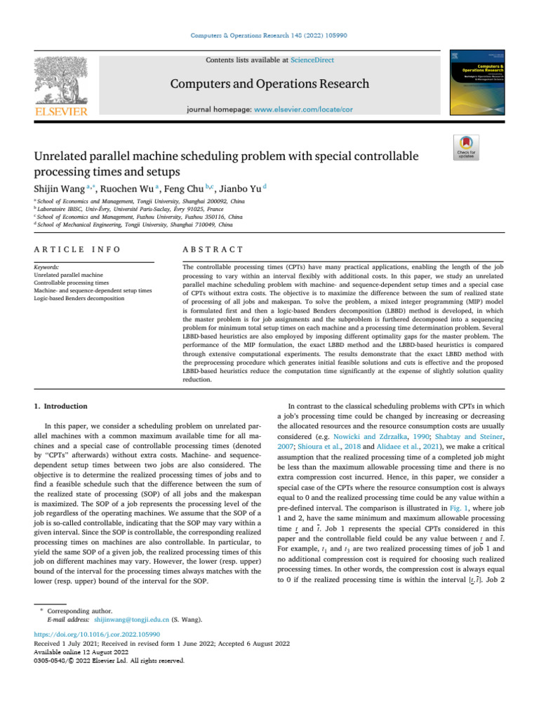Wang Vd. - 2022 - Unrelated Parallel Machine Scheduling Problem With ... Wang Vd. - 2022 - Unrelated Parallel Machine Scheduling Problem With ...