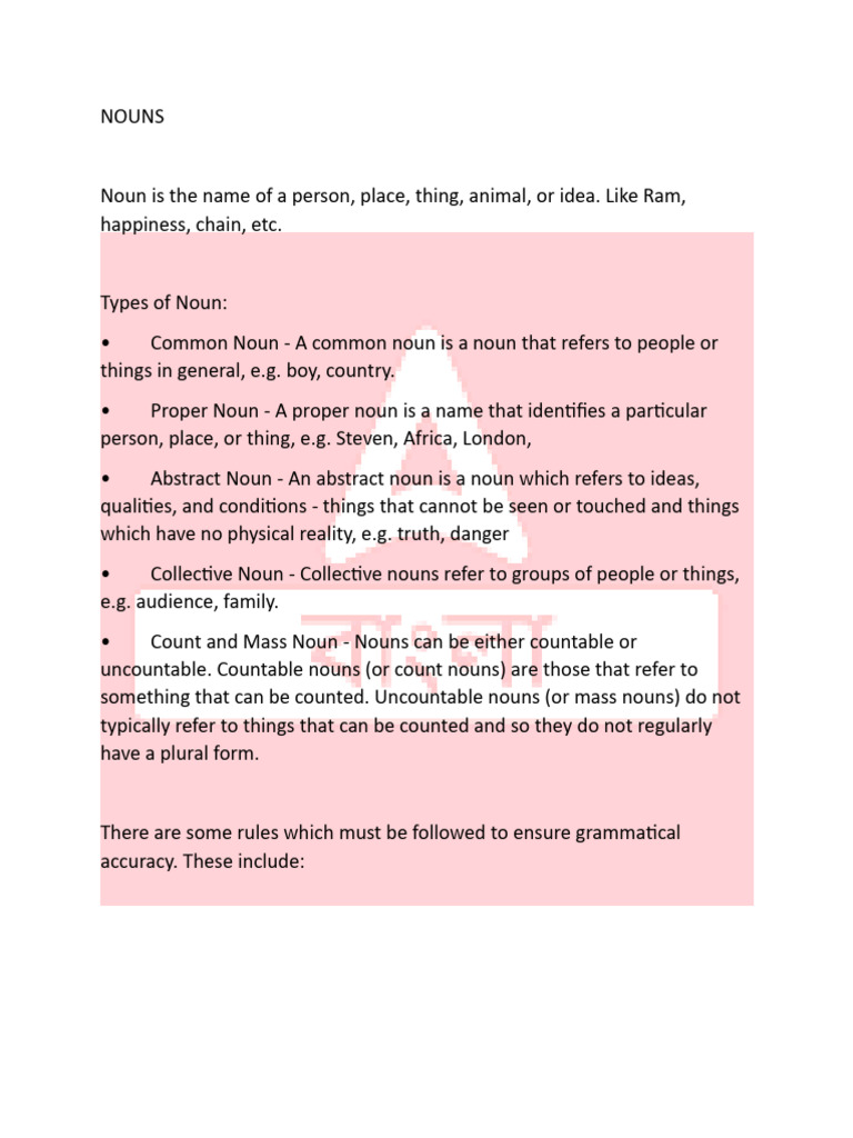 Noun Questions | PDF | Noun | Plural