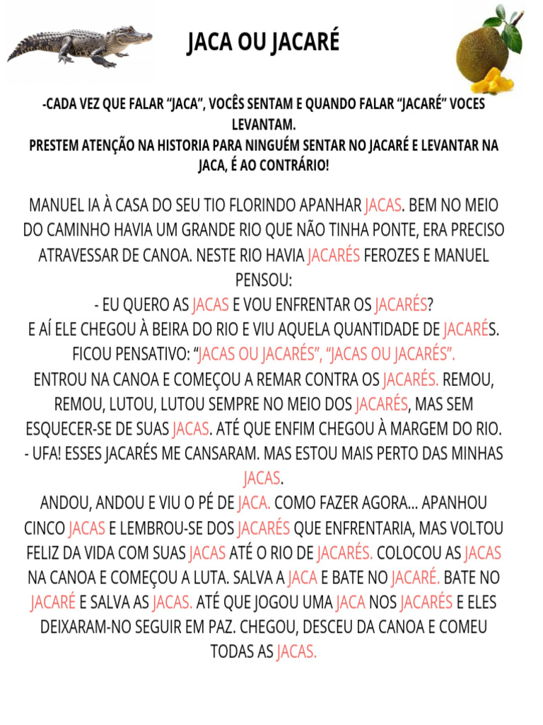 Dinamica Jaca Ou Jacare | PDF