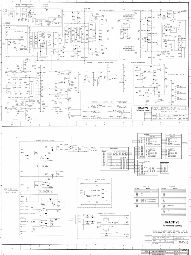 CT 400 Schematic - Main | PDF