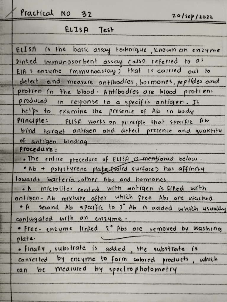 ELISA Patho Practical | PDF