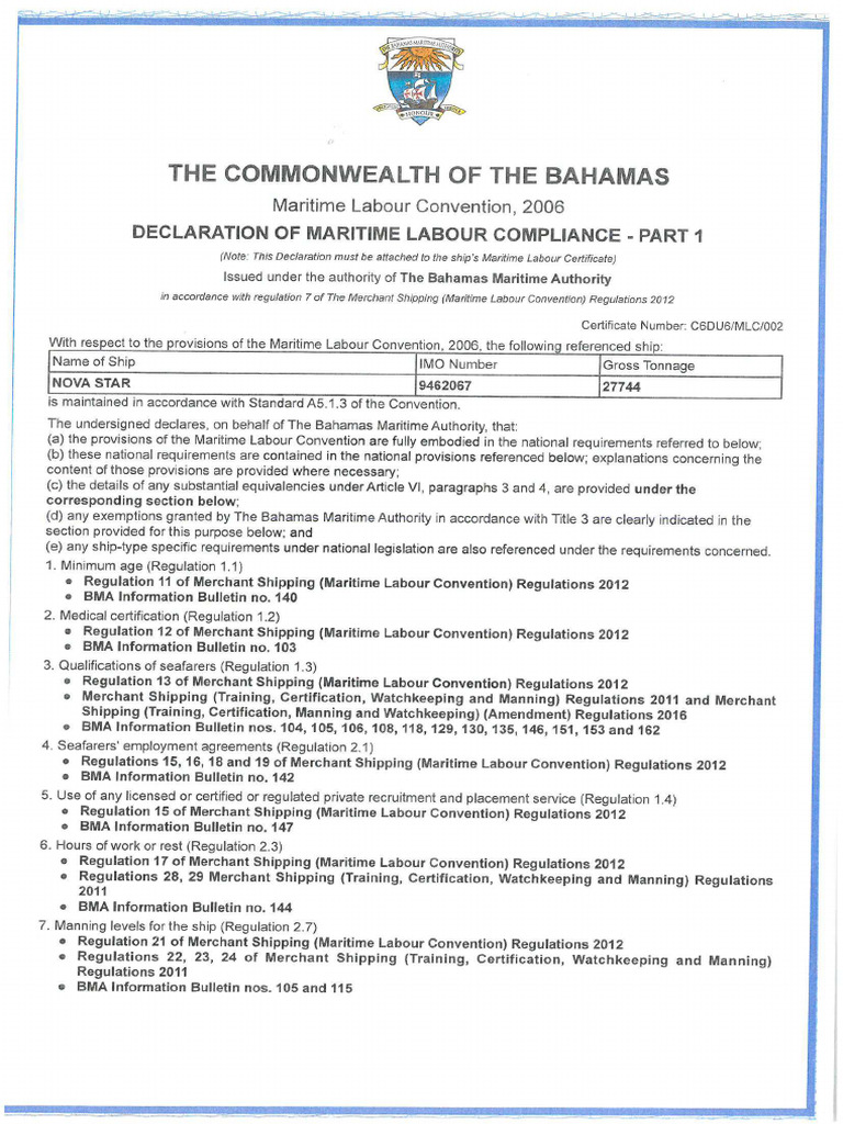 DMLC | PDF | Occupational Safety And Health | Sailor