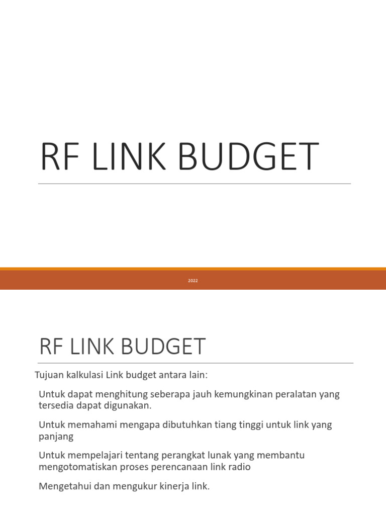 RF Link Budget Guide | PDF